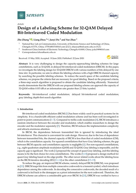 pdf design of a labeling scheme for 32 qam delayed bit interleaved coded modulation