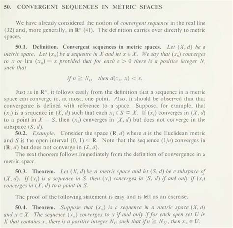 solved 50 convergent sequences in metric spaces we have