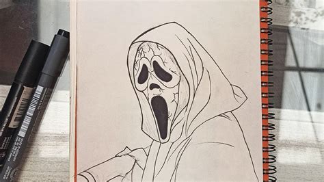 How To Draw Scream Vl Ghostface Step By Step Youtube