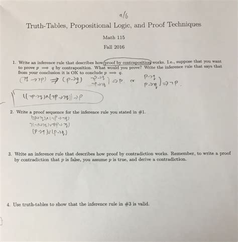 solved alo truth tables propositional logic and proof