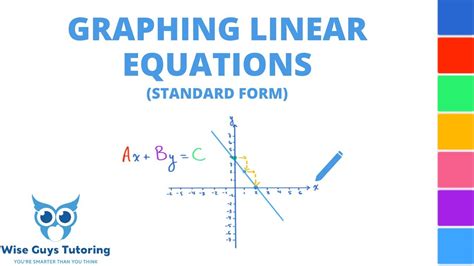 how to graph linear equations standard form youtube