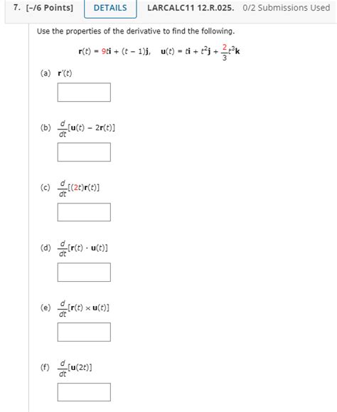 solved 7 [ 16 points] details larcalc11 12 r 025 0 2