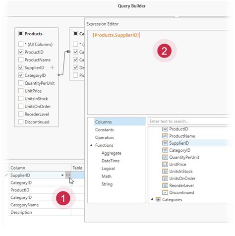 SQL Query Builder WPF Reporting DevExpress Documentation