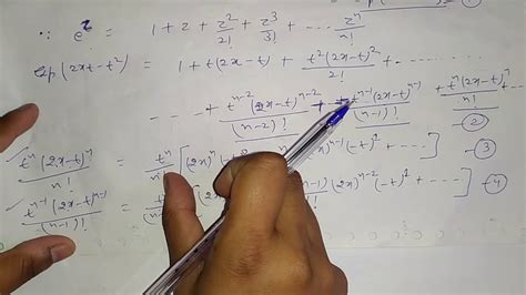 recurrence relation of hermite polynomial part 1 for b sc 2nd year by sapna agarwal youtube