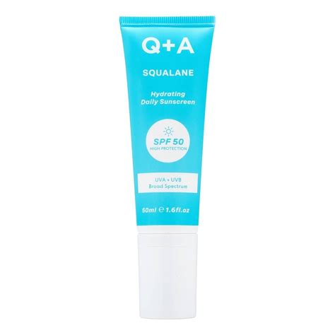 Qa Natural Skincare Squalane Spf50 Hydrating Facial Sunscreen