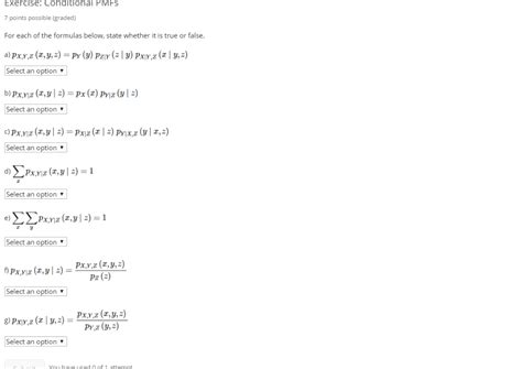 solved exercise conditional pmfs 7 points possible