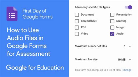 How To Use Audio Files In Google Forms For Assessment YouTube