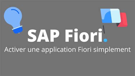 SAP Fiori Comment Activer Une Application Fiori YouTube