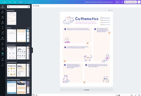 تصميم أوراق عمل عبر الإنترنت إنشاء تصميمات مخصصة Canva