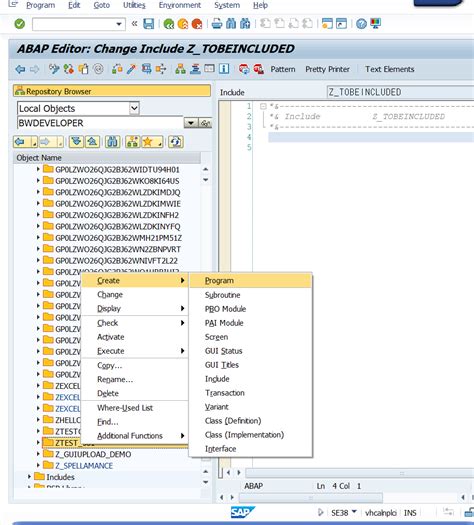 02 18clude programs sap erp 따라하기 abap fi co mm sd pp
