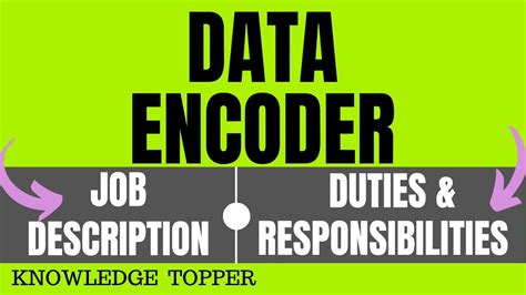 Data Encoder Job Description Data Encoder Roles And Responsibilities