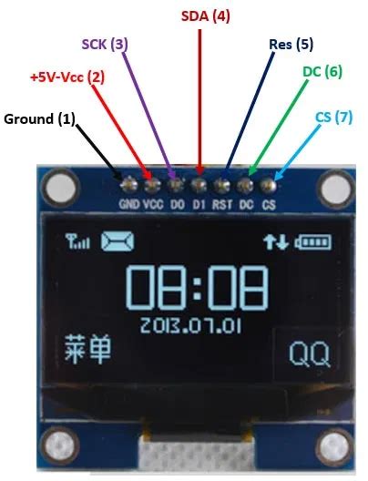Oled Display Ssd1306 Pinout Interfacing With Arduino Applications Arduino Programming