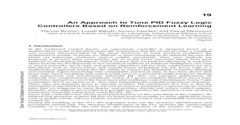 pdf an approach to tune pid fuzzy logic controllers based on reinforcement learning dokumen tips