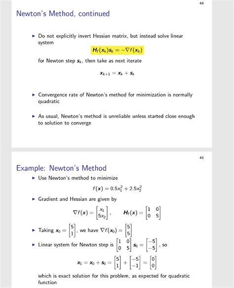 solved newton s method continued do not explicitly invert