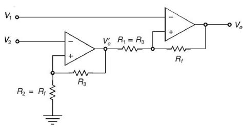 Figure A Differential Amplifier With Two OP Amps