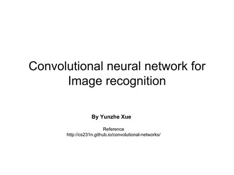 Convolutional Neural Networks Pptx