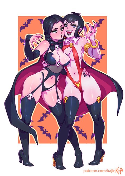 Mavisvampirella X Wednesdaylady Death By Kajinman Hentai Foundry