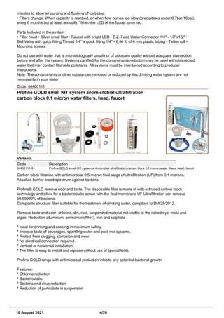 Water Filters Profine Catalog PDF