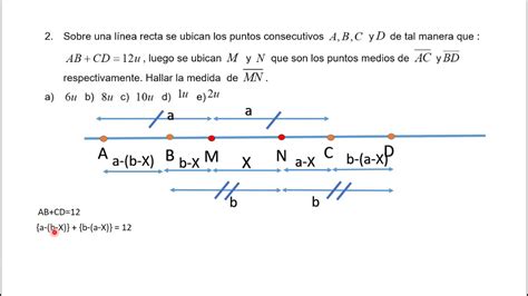 Geometría Segmentos Ejercicios desarrollados YouTube
