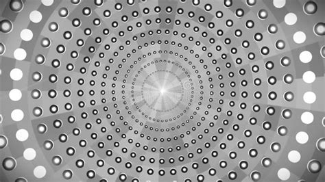 Broadcast Spinning Revealing Hi Tech Glowing Lights Tunnel Grayscale