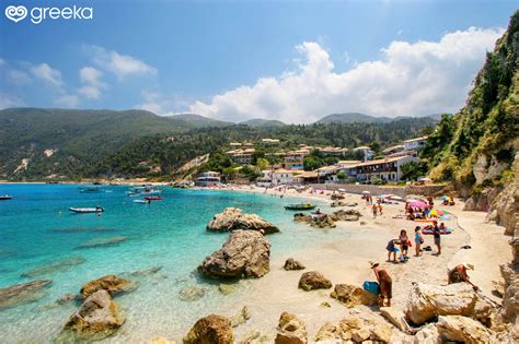 Lefkada Agios Nikitas Beach Photos Map Greeka