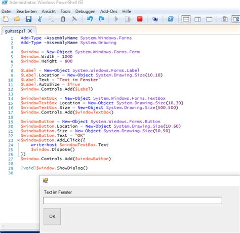 Building Gui For Powershell Scripts Using Powershell