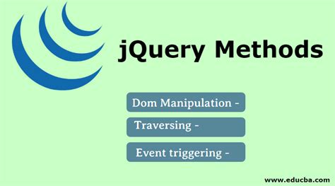 jquery methods learn the different types of jquery method