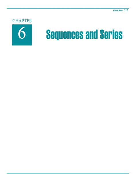 f sc i math ch 6 sequence and series pdf sequence mathematical concepts