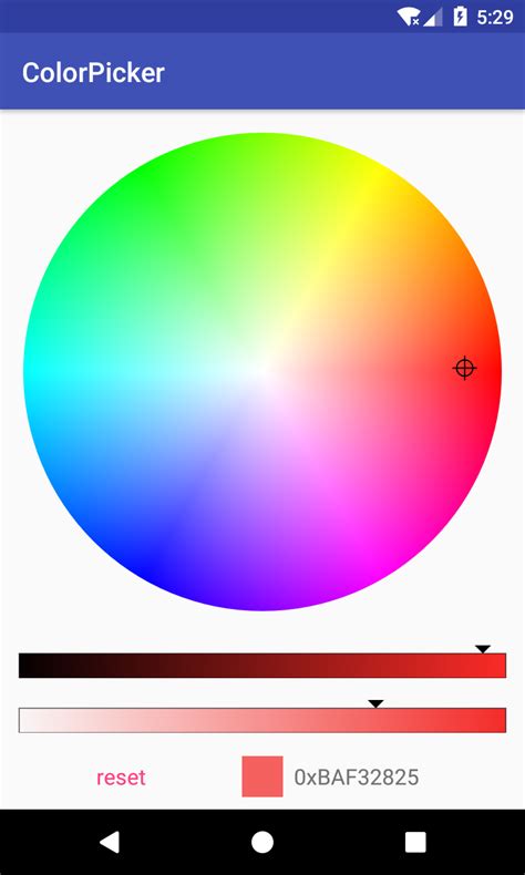 color wheel picker