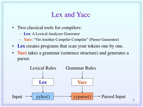 ppt compiler design yacc example yet another compiler compiler powerpoint presentation id