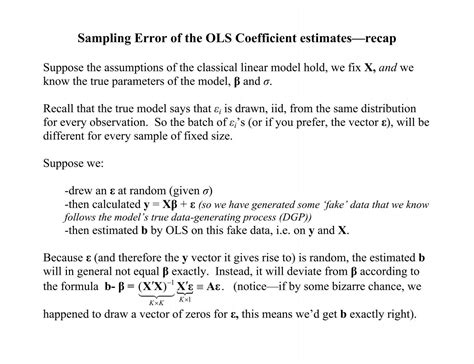 lecture 1 the classical linear regression model