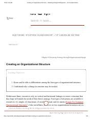 Creating An Organizational Structure Mastering Strategic Management