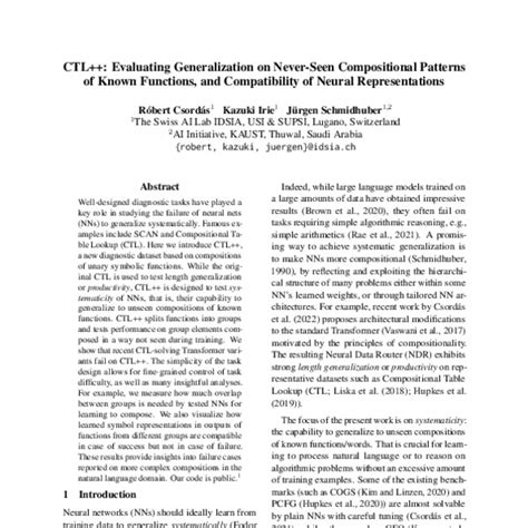 CTL Evaluating Generalization On Never Seen Compositional Patterns