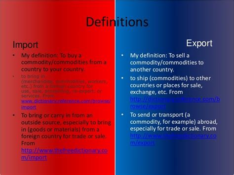 imports vs exports