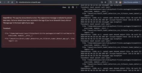 Unable To Deploy My CNN TL Model Community Cloud Streamlit