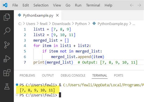 how to merge lists without duplicates in python python guides