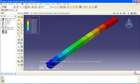 有限要素法のフリーのソフトウエア を試す calculixとabaqus