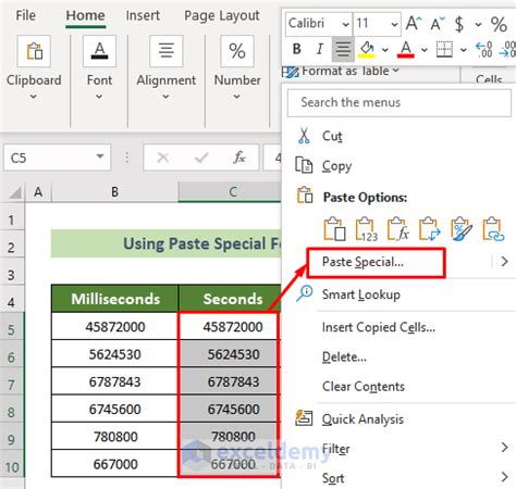 How To Convert Milliseconds To Seconds In Excel Quick Ways