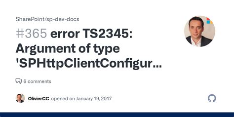 error ts2345 argument of type spclientconfiguration is not assignable to parameter of