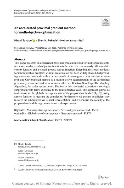 an accelerated proximal gradient method for multiobjective optimization