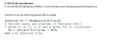 get answer 4 matlab roots function i use the matlab function roots to solve transtutors