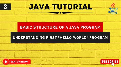 Java Tutorial Basic Structure Of A Java Program Understanding Our