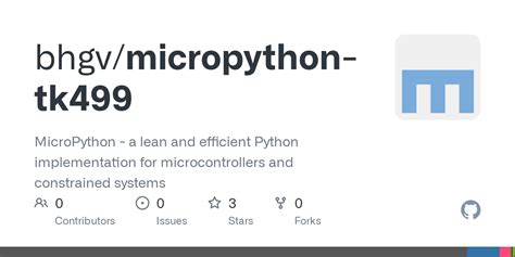 github bhgv micropython tk499 micropython a lean and efficient python implementation for