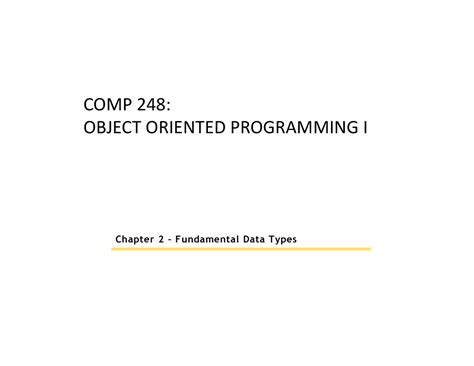 chapter 2 data types java programming notes chapter 2 fundamental data types comp 248