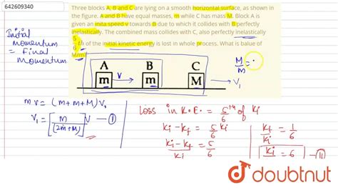 Three Blocks A B And C Are Lying On A Smooth Horizontal Surface As S