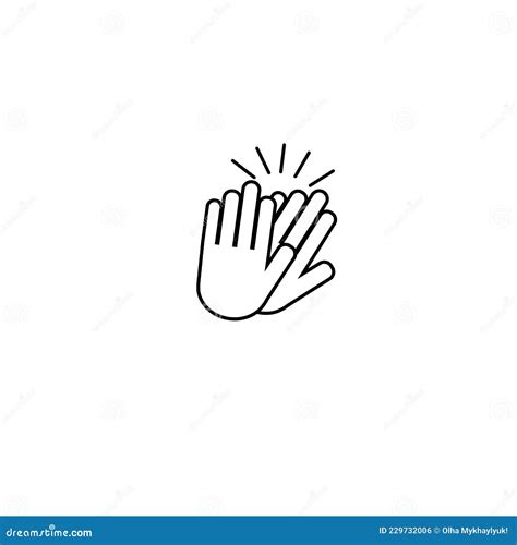Applause Gesture Clapping Hands Emoji Isolated Icon Cartoon Vector