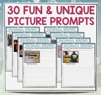 Three Snowball Writing Worksheets With The Text 30 Fun And Unique