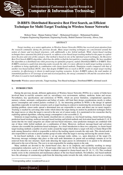 pdf d rbfs distributed recursive best first search an efficient technique for multi target