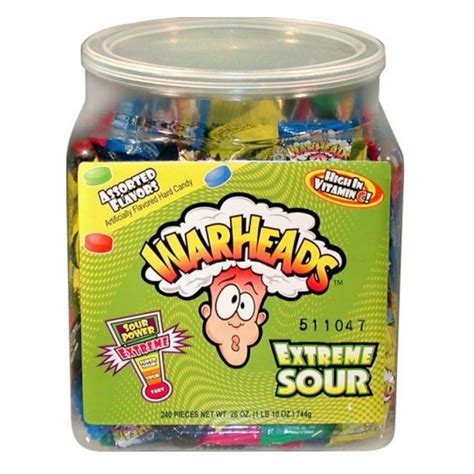 Warheads Extreme Sour Hard Candy Big Pack 240 Pieces 964 G