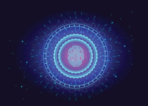 Fingerprint High Tech Digital Technology Network Abstract Technology